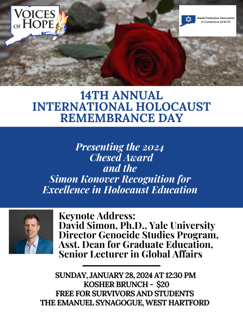 Save the Date! International Holocaust Remembrance Day - Voices of Hope